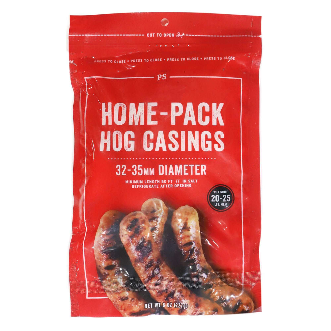 32-35 mm Natural Hog Casings - 50 ft Pack | PS Seasoning